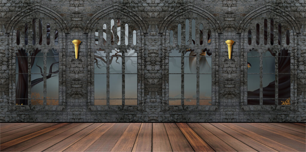 Medieval backdrops for events, shows and theatre productions